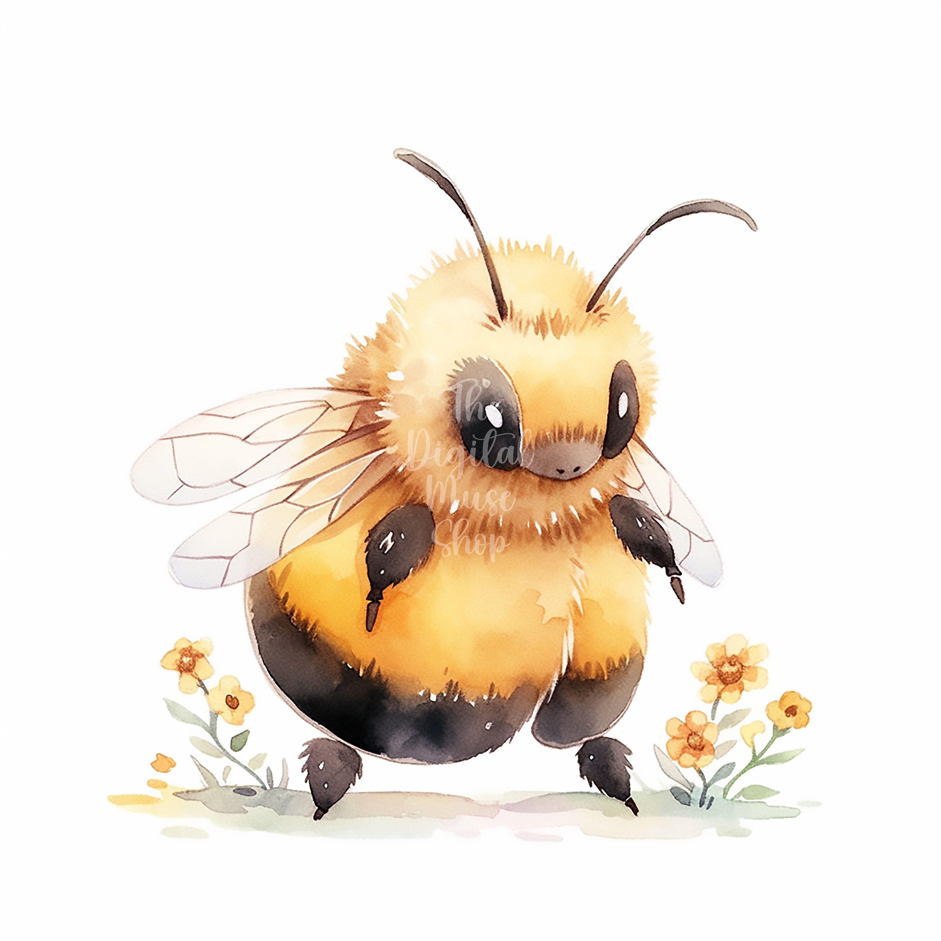 Bumblebee Clipart, 10 High Quality Jpgs, Digital Download Card Making ...
