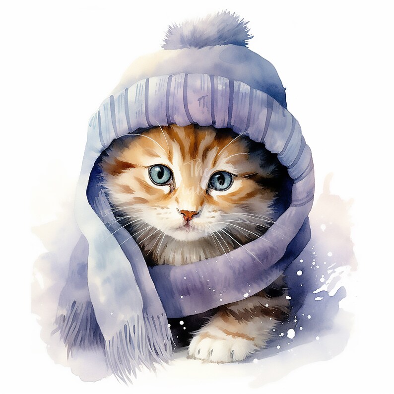 Winter Kitten Clipart Snow Clipart Winter Clipart Winter Clip Art Cats ...