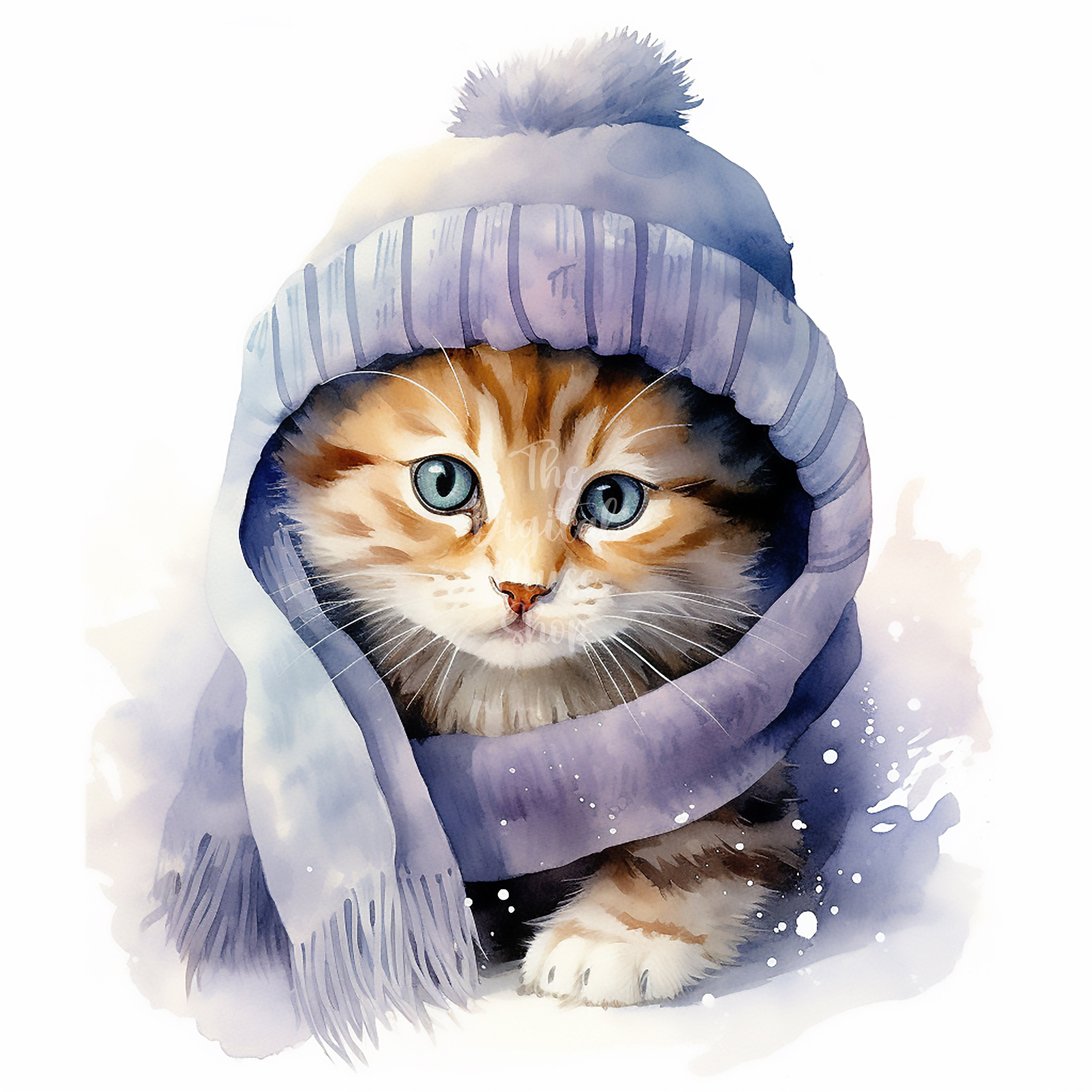 Winter Kitten Clipart Snow Clipart Winter Clipart Winter Clip Art Cats ...