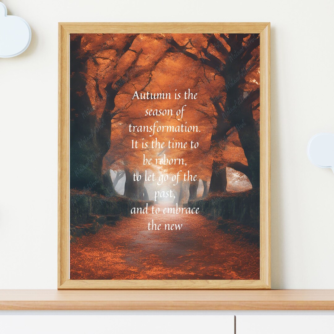Fall Quotes, Printable Art Print, Autumn Digital Download, Home Decor ...