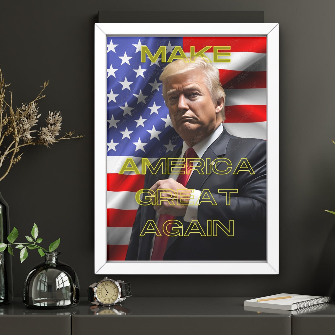 Donald Trump 'MAGA' Quote Poster: Motivational Office Art (digital ...