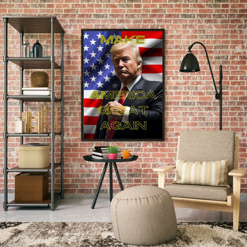 Donald Trump 'MAGA' Quote Poster: Motivational Office Art (digital ...