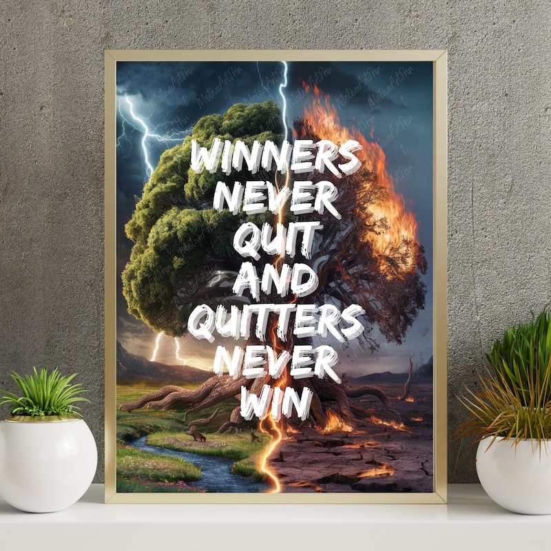 Winners Never Quit - Etsy