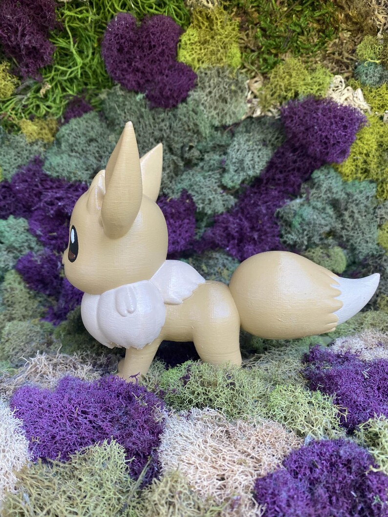 Hand Painted Eevee 3D Printed Figure - Etsy