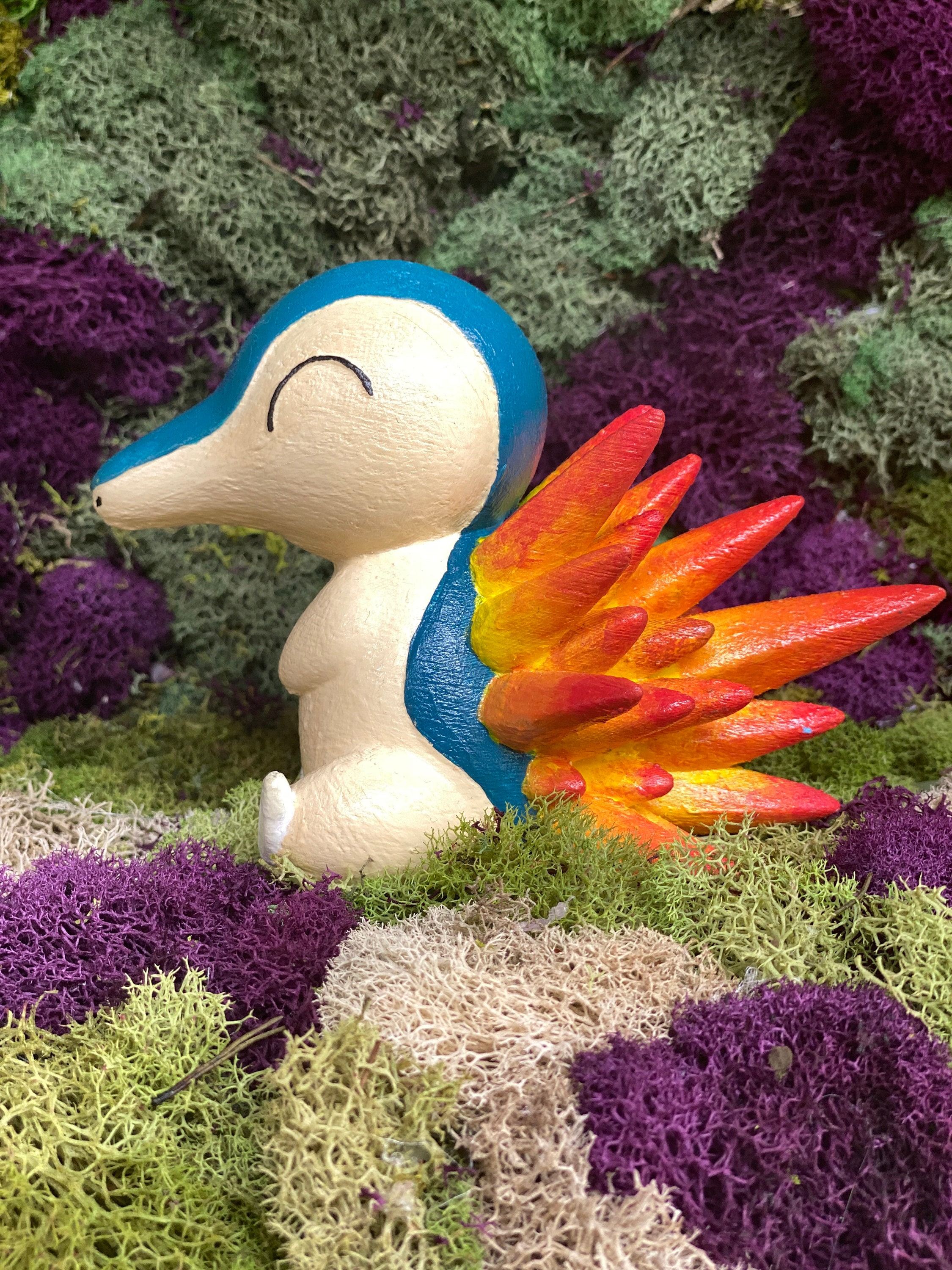 Hand Painted Cyndaquil 3D Printed Figure - Etsy