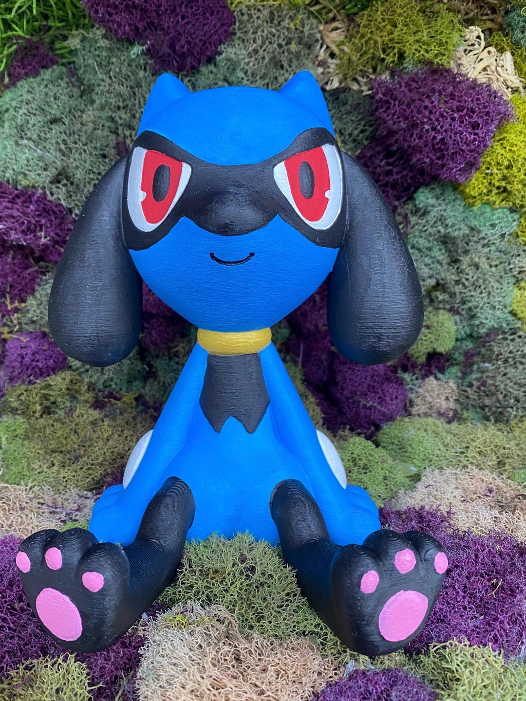 Hand Painted Riolu 3D Printed Figure - Etsy