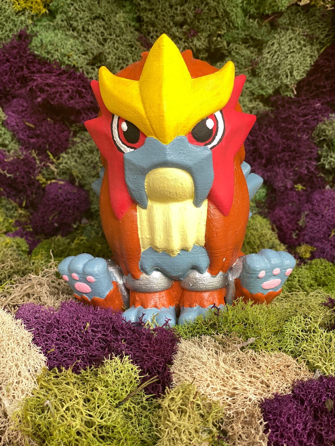 Hand Painted Entei 3D Printed Figure - Etsy