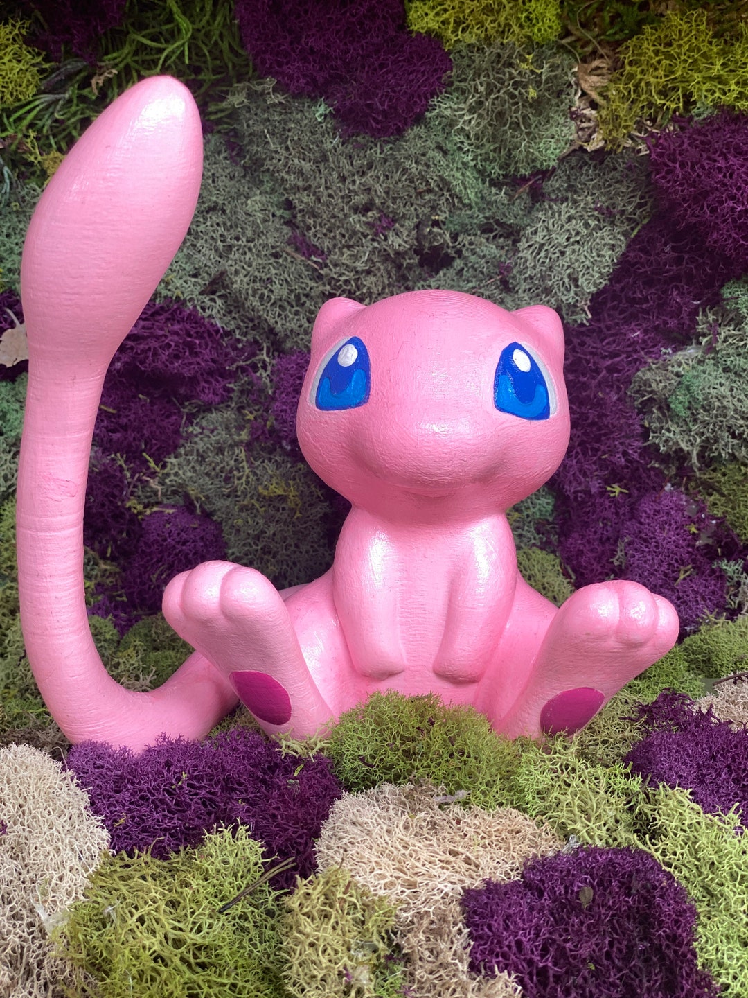 Hand Painted Mew 3D Printed Figure - Etsy