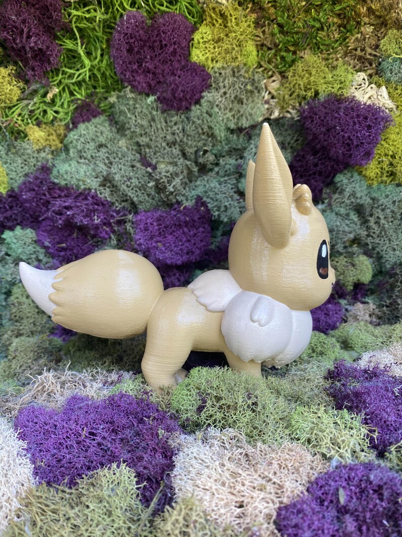 Hand Painted Eevee 3D Printed Figure - Etsy
