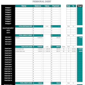An EXCEL Spreadsheet to Help With Velocity Banking. velocity banking ...