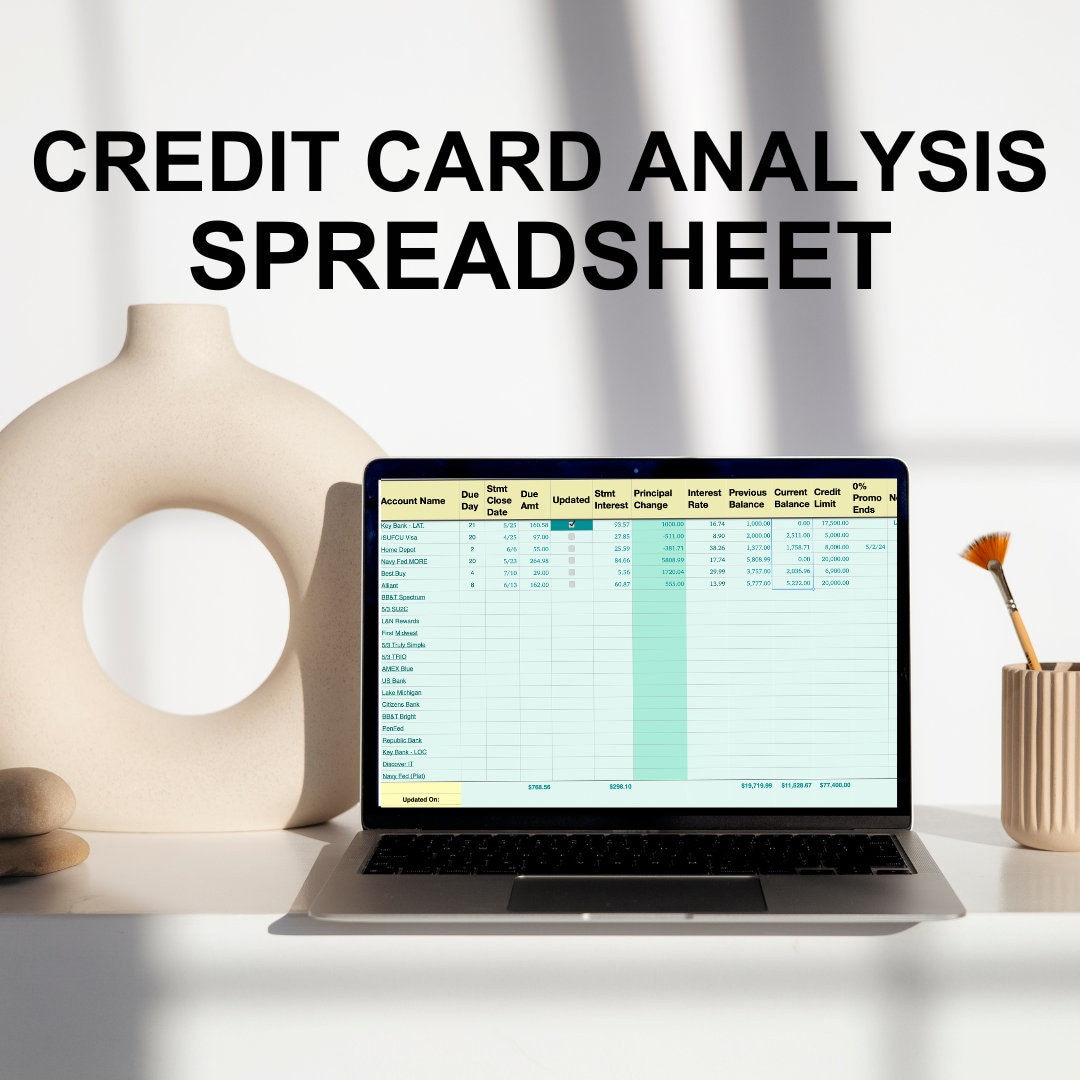 Numbers Spreadsheet Template for Credit Card Analysis - Track Your ...