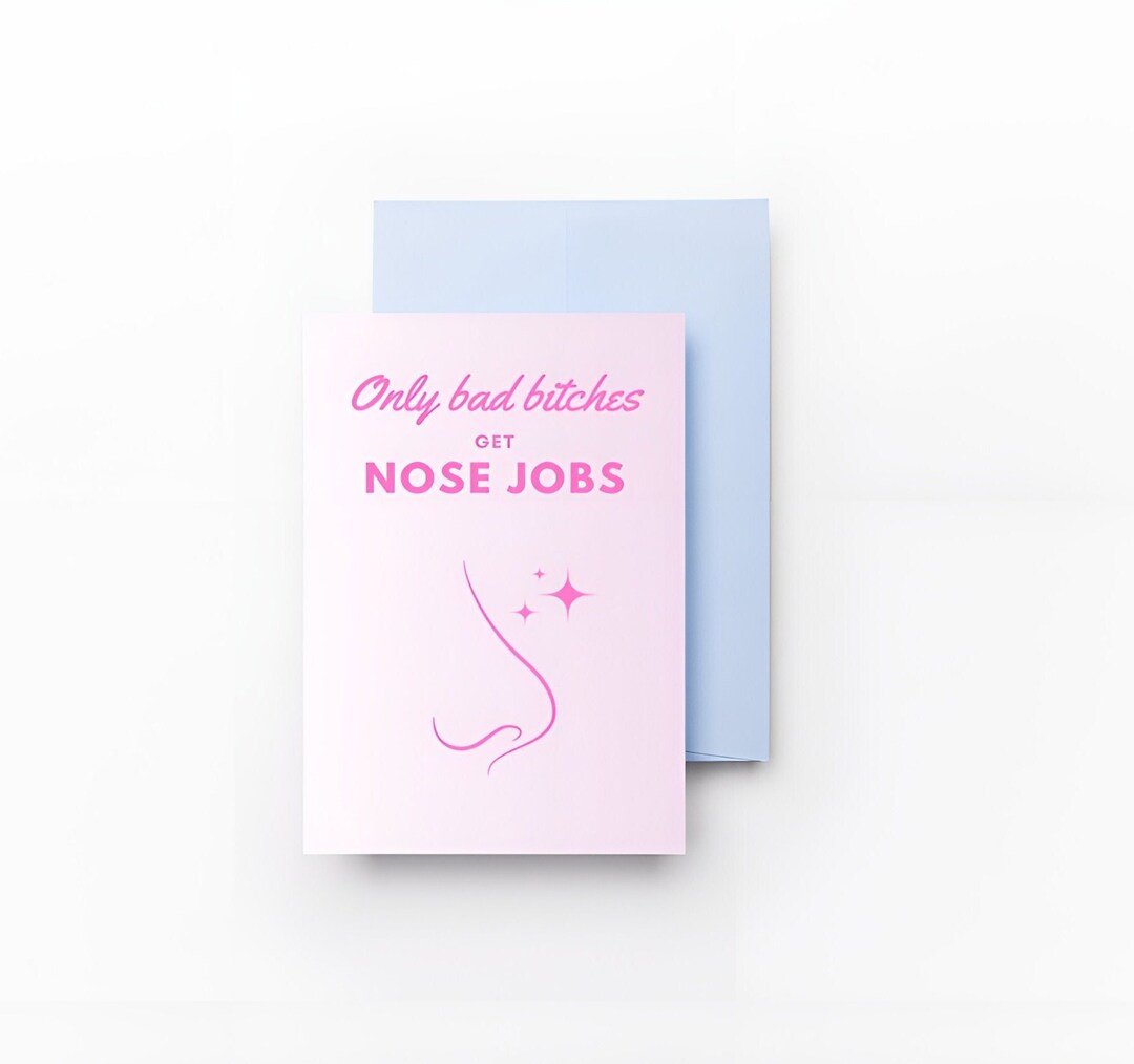 Easy Printable Nose Job Congrats Card Quick Digital Download - Etsy