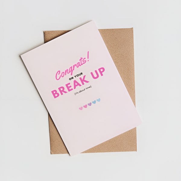 Break up Card - Etsy