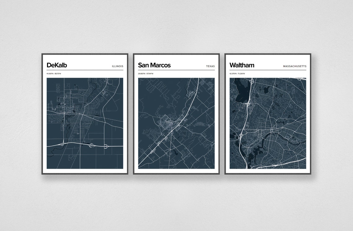 Normal Illinois City Map, City of Normal Map, Normal Minimalist Map ...