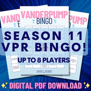 VANDERPUMP RULES BINGO Season 11 - Etsy