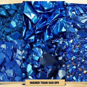 Printable Royal Blue Glitter Digital Papers, Blue Sequin Pages, Foil ...