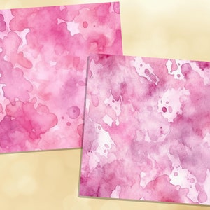 Printable Pink Watercolor Digital Papers, Abstract Watercolour Pages ...