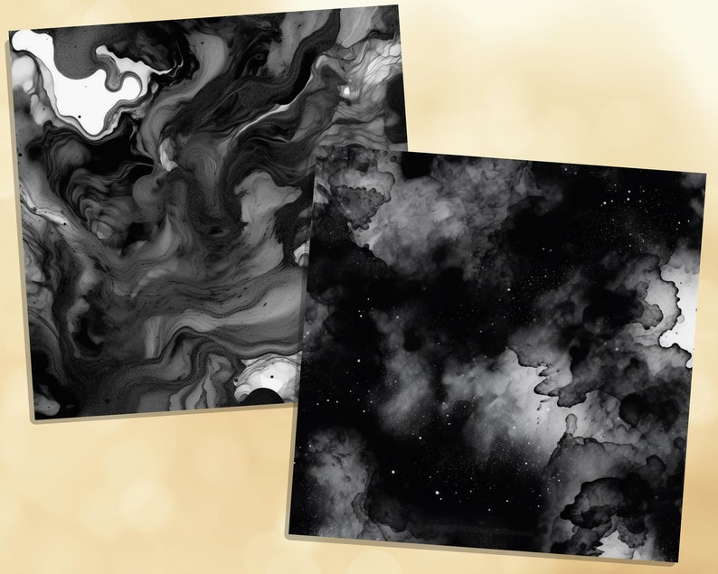 Printable Dark Ink Textures Digital Papers Alcohol Ink Pages - Etsy