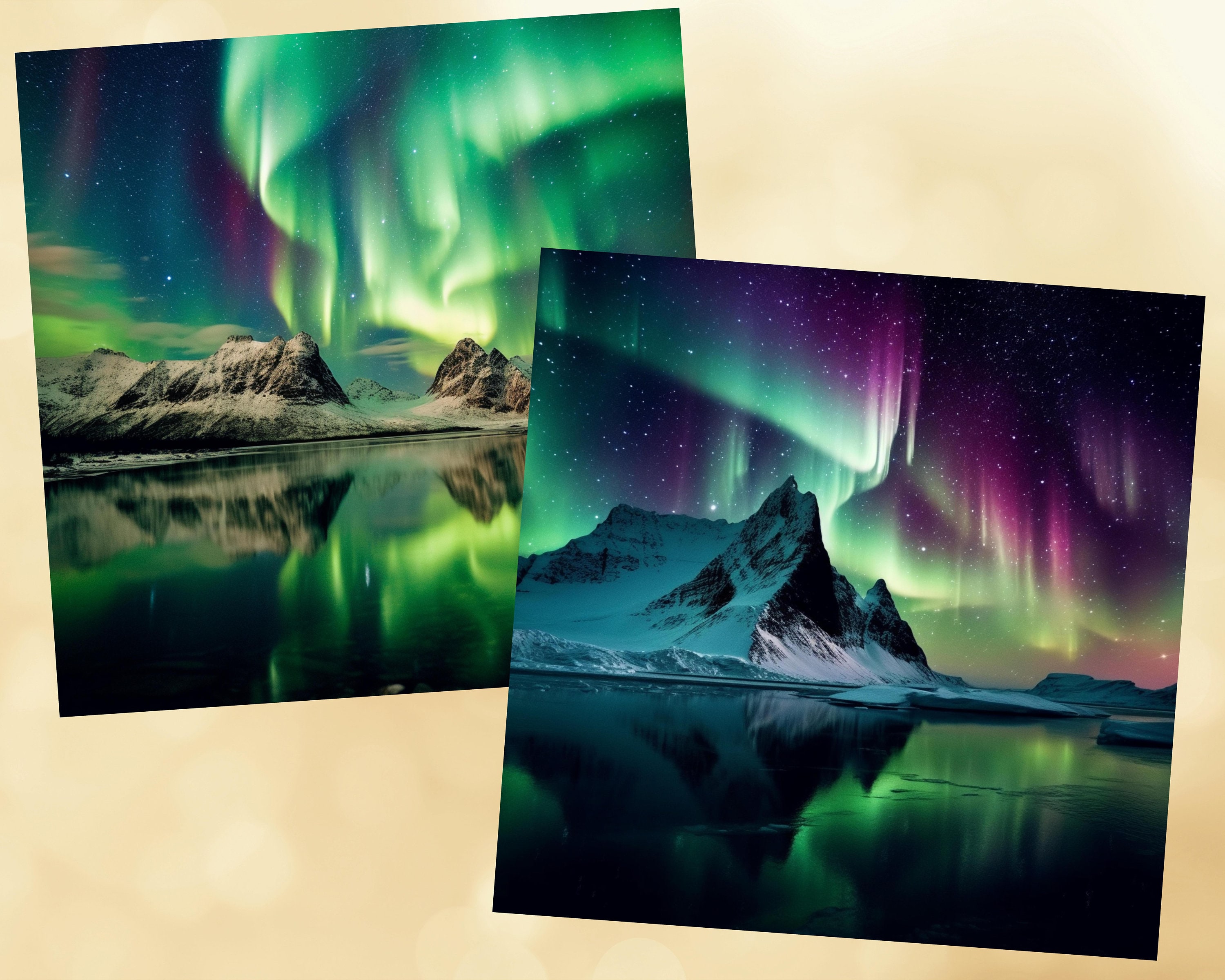 Printable Aurora Borealis Digital Paper Northern Lights - Etsy