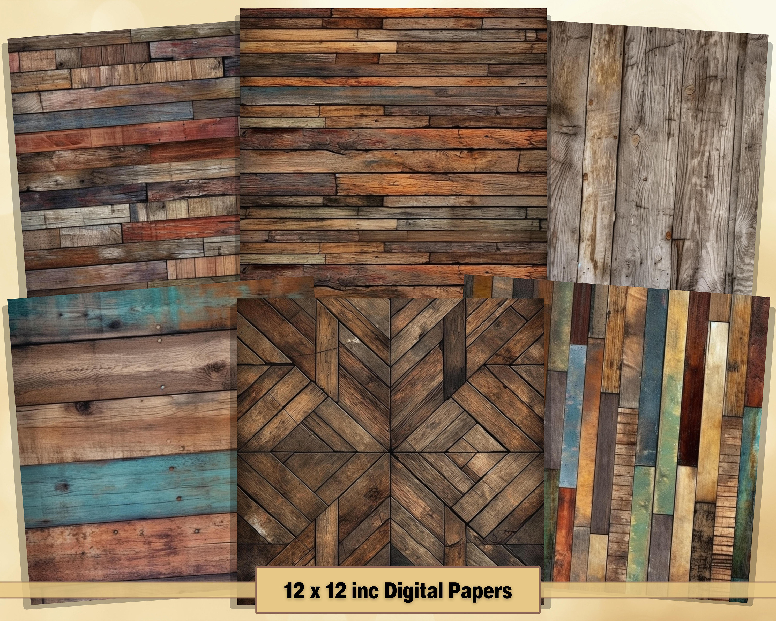 Printable Wood Textures Digital Papers Rustic Wood Pages - Etsy