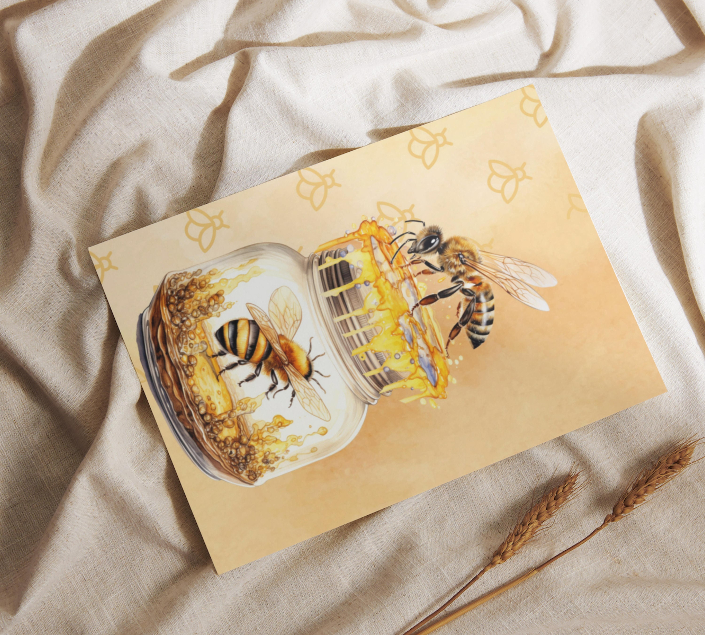 Printable Honey Bee Fairy Digital Paper Enchanted Fairies - Etsy