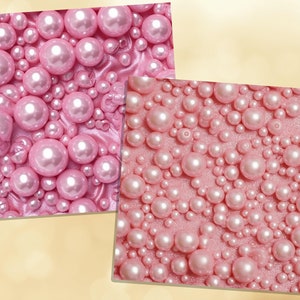 Printable Pink Pearl Digital Paper, Pearl Patterns Page, Silk & Pearl ...