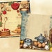 Printable Vintage Cooking Kitchen Digital Paper, Cookbook Pages ...