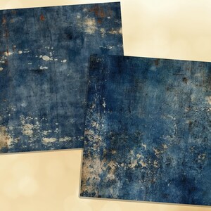 Printable Distressed Navy Textures Digital Papers, Blue Grunge Pages ...