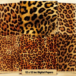 Printable Leopard Skin Pattern Digital Papers, Cheetah Fur Pages ...