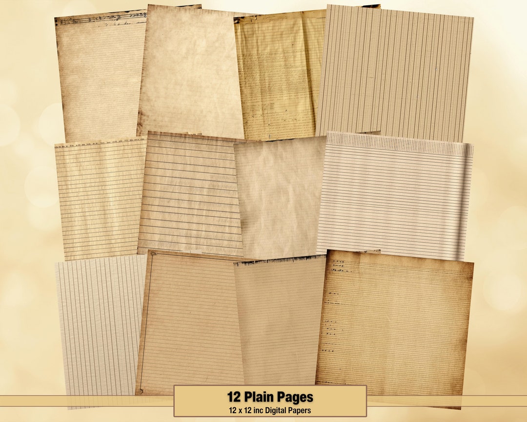 Printable Plain Digital Paper, Blank Pages, Lined Background, Neutral ...