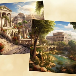 Printable Ancient Rome Digital Paper, Rome Ruins Pages, Ancient Italy ...