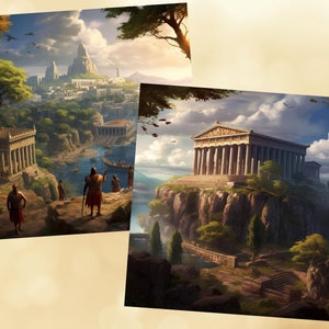 Printable Ancient Greek Digital Papers, Greek Mythology Pages, Greek ...