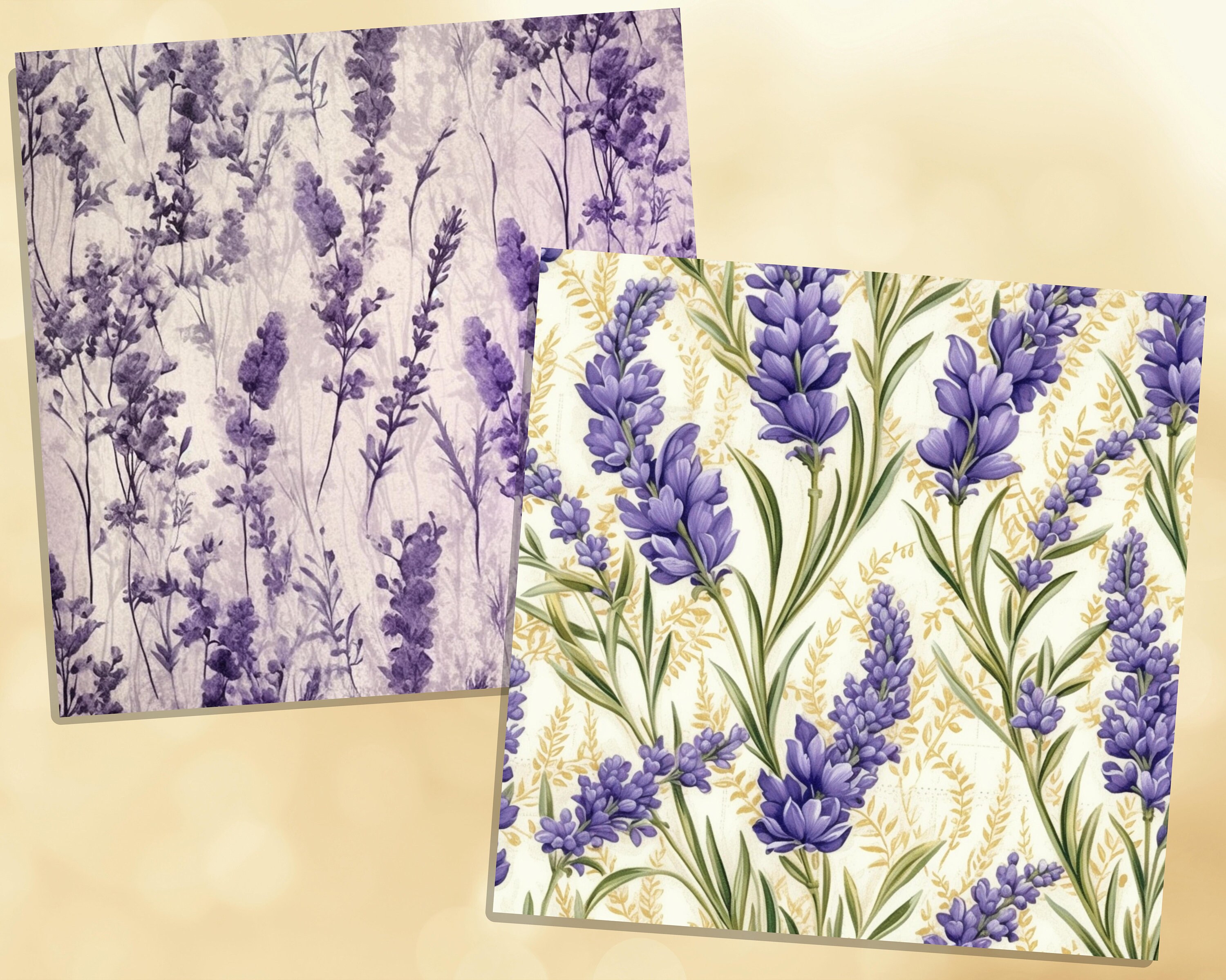 Printable Victorian Lavender Digital Papers, Floral Pages, Background ...