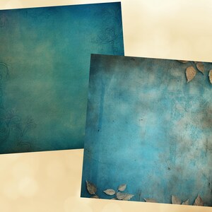 Printable Vintage Blue Digital Paper, Pretty Pages, Shabby Chic ...