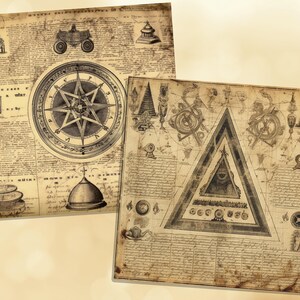 Printable Mystic Occult Digital Papers, Gothic Pages, Witchy Background ...