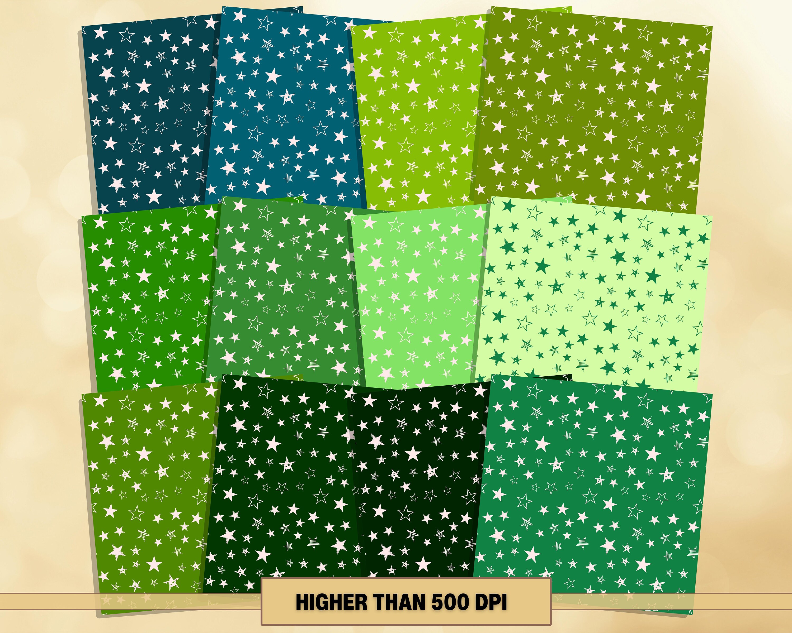Printable 200 Seamless Star Pattern Digital Papers Stars - Etsy