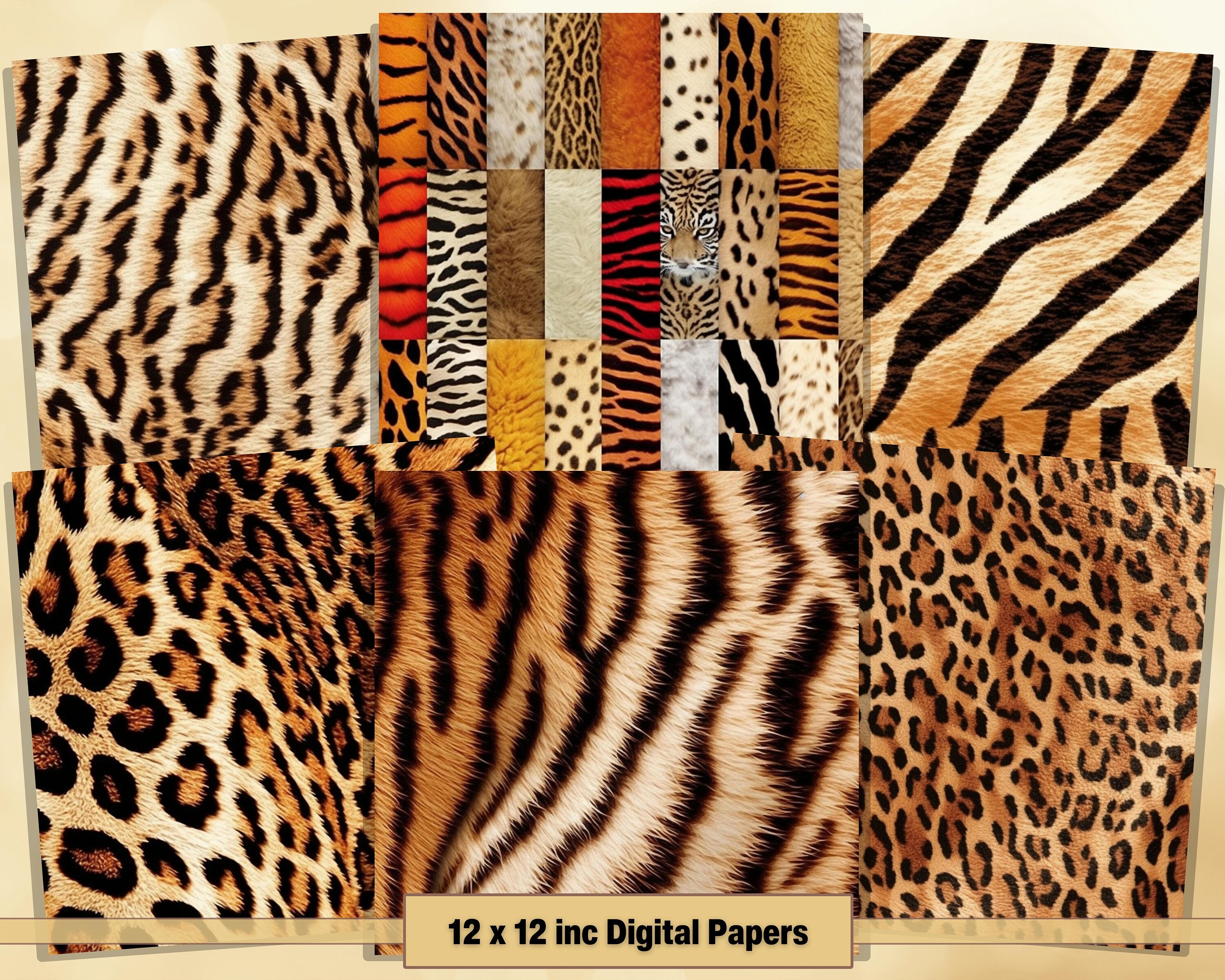 Printable Animal Skin Patterns Digital Papers, Safari Patterns Pages ...