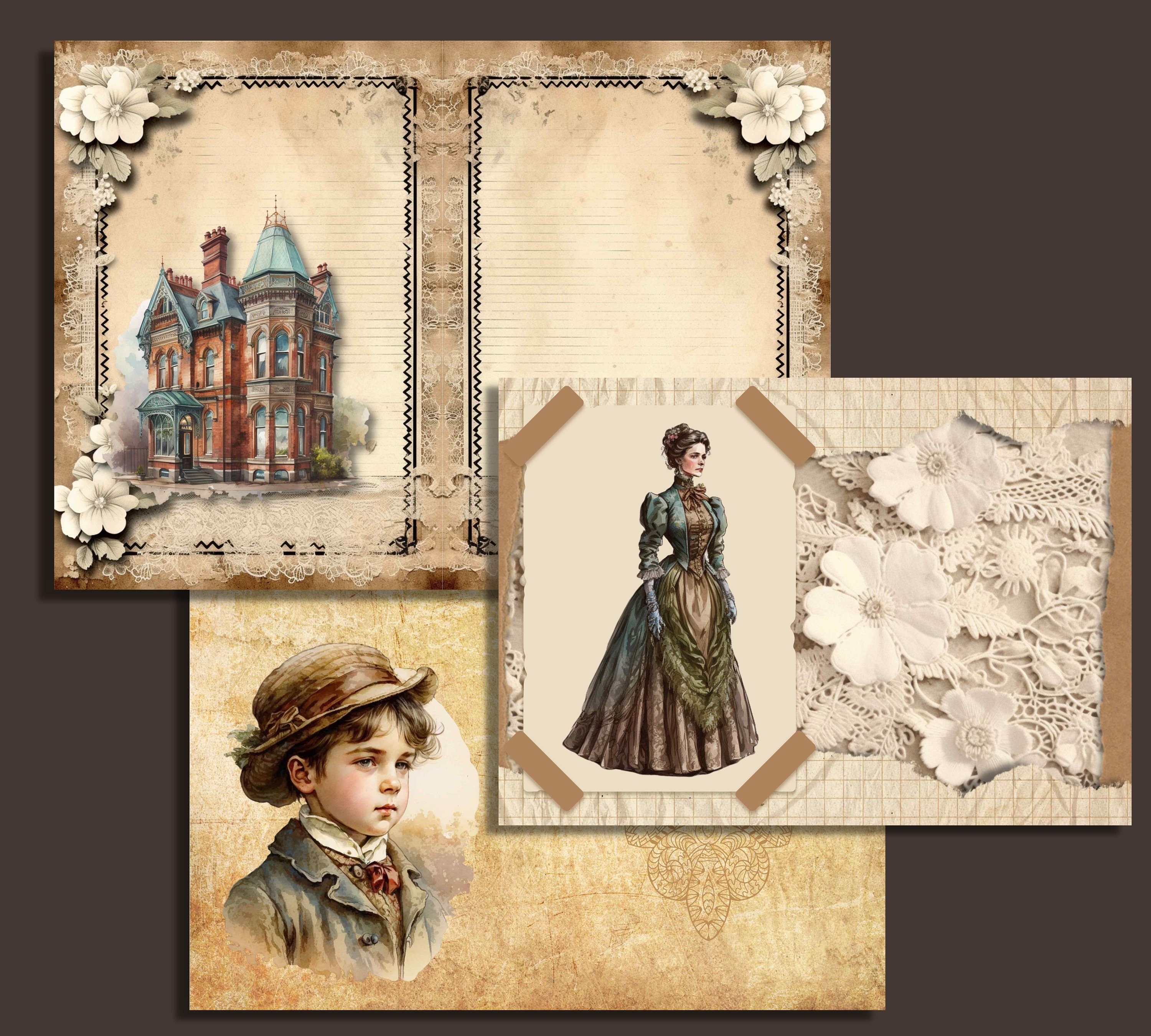 Printable Victorian Era Digital Paper Victorian Gentlemen - Etsy