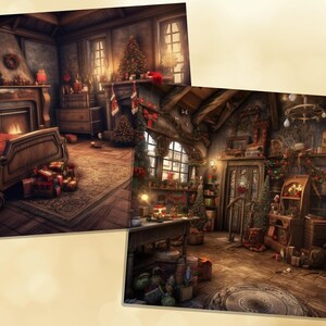 Printable the Night Before Christmas Digital Papers, Santa Page, Noel ...