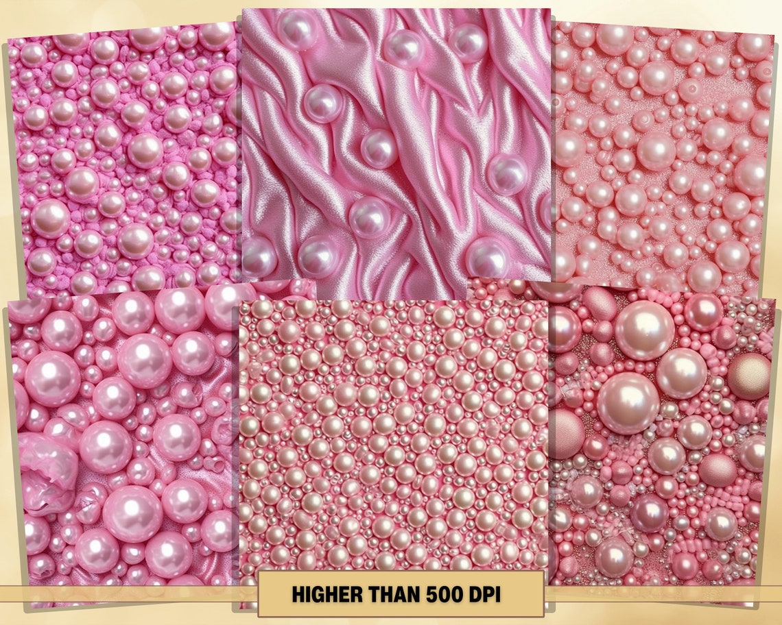 Printable Pink Pearl Digital Paper, Pearl Patterns Page, Silk & Pearl ...