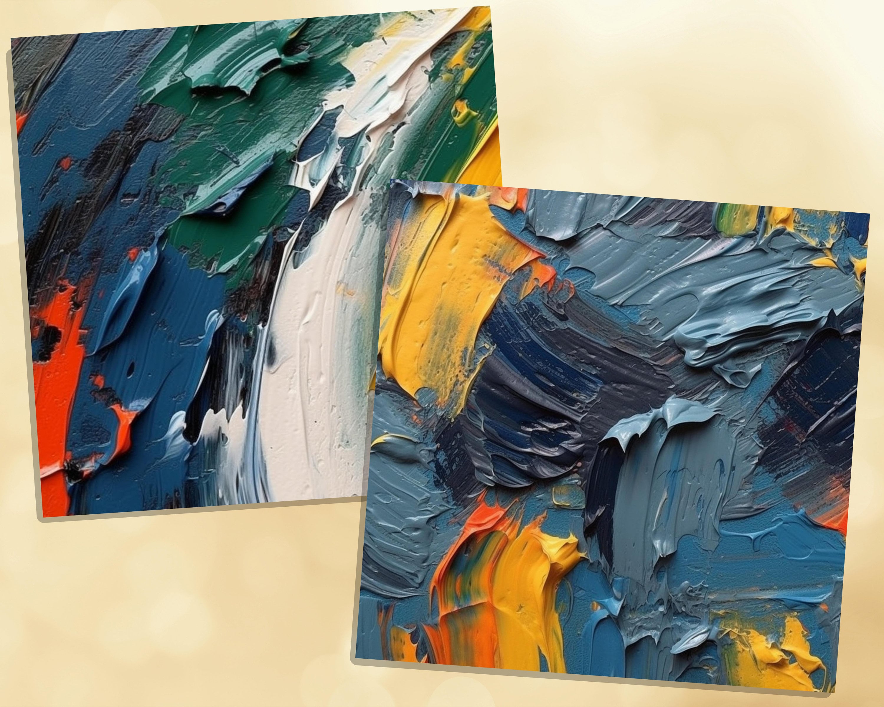 Printable Thick Oil Paint Texture Digital Papers Brush - Etsy