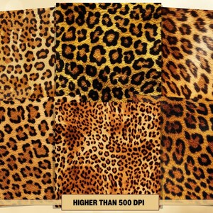 Printable Leopard Skin Pattern Digital Papers, Cheetah Fur Pages ...