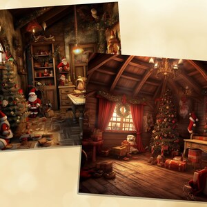 Printable the Night Before Christmas Digital Papers, Santa Page, Noel ...