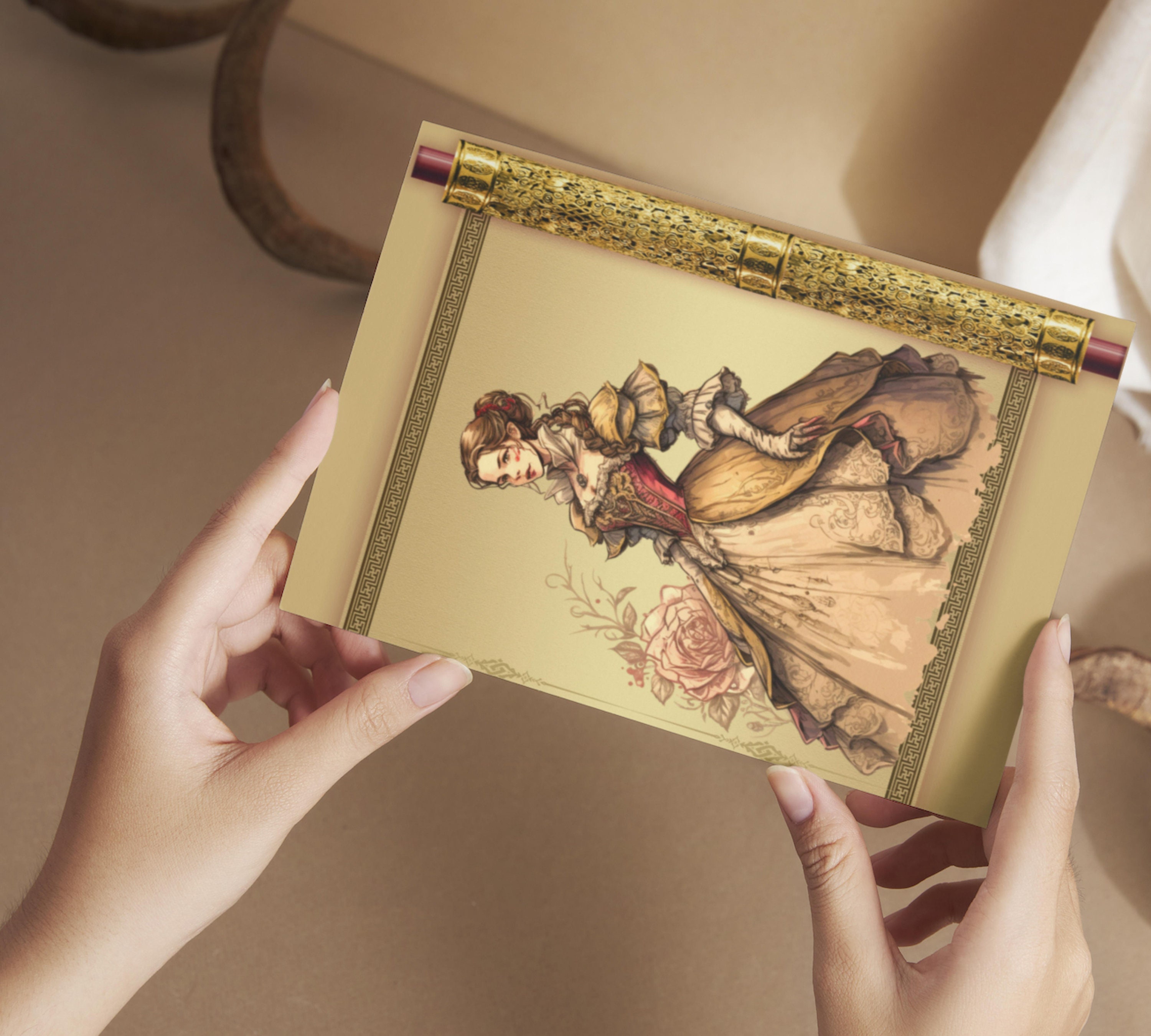 Printable Beauty and the Beast Paper, Belle Beauty Ephemera, Beauty and ...