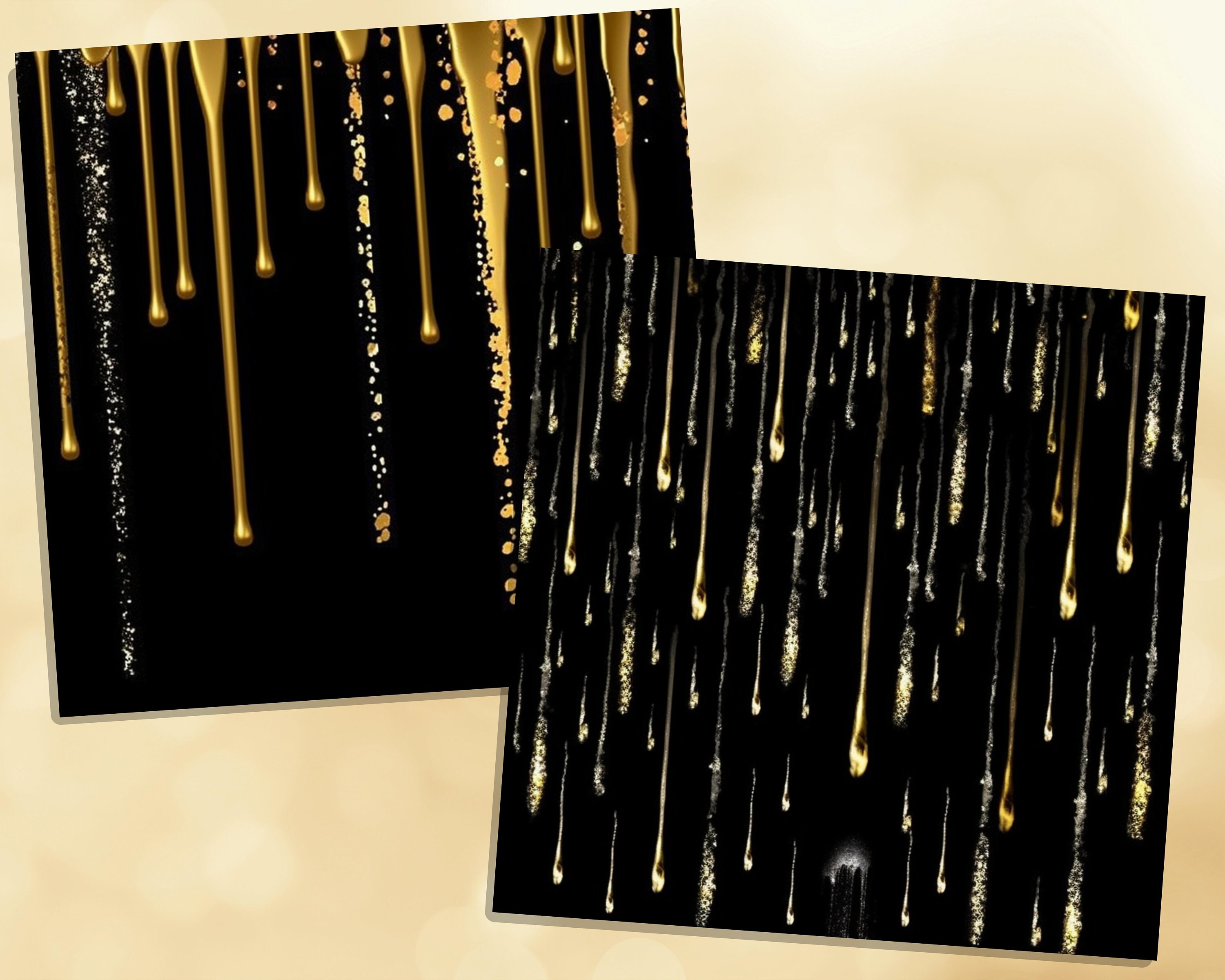 Printable Dark Dripping Glitter Digital Papers Drips Page - Etsy