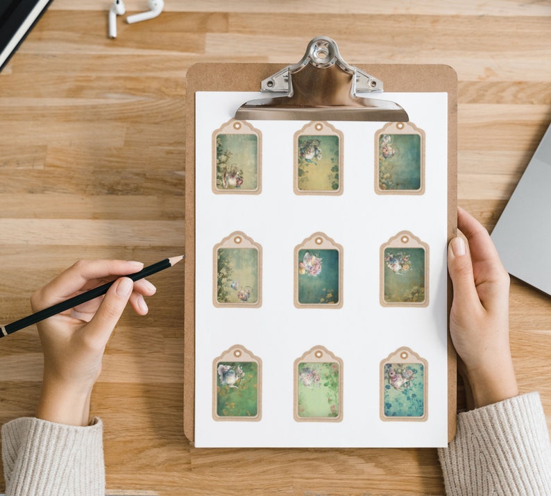 Printable Tea Time Junk Journal Pages and Tags Kit, Vintage Teapot ...