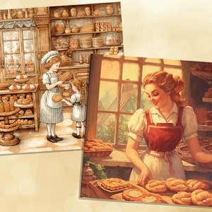 Printable Cozy Bakery Digital Papers, Pastry Pages, Baking Background ...