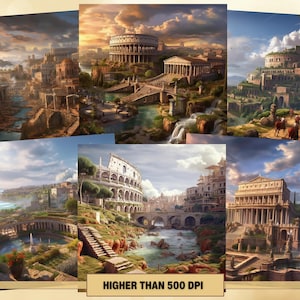 Printable Ancient Rome Digital Paper, Rome Ruins Pages, Ancient Italy ...