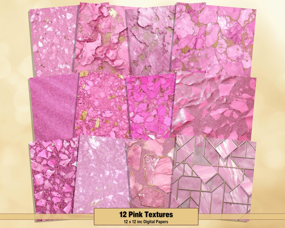 Printable Pink Textures Digital Papers, Pink Glitter Pages, Baby Pink ...