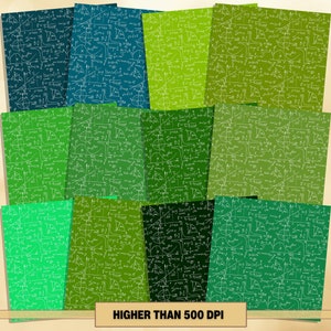 Printable 200 Seamless Math Formulas Pattern Digital Papers ...